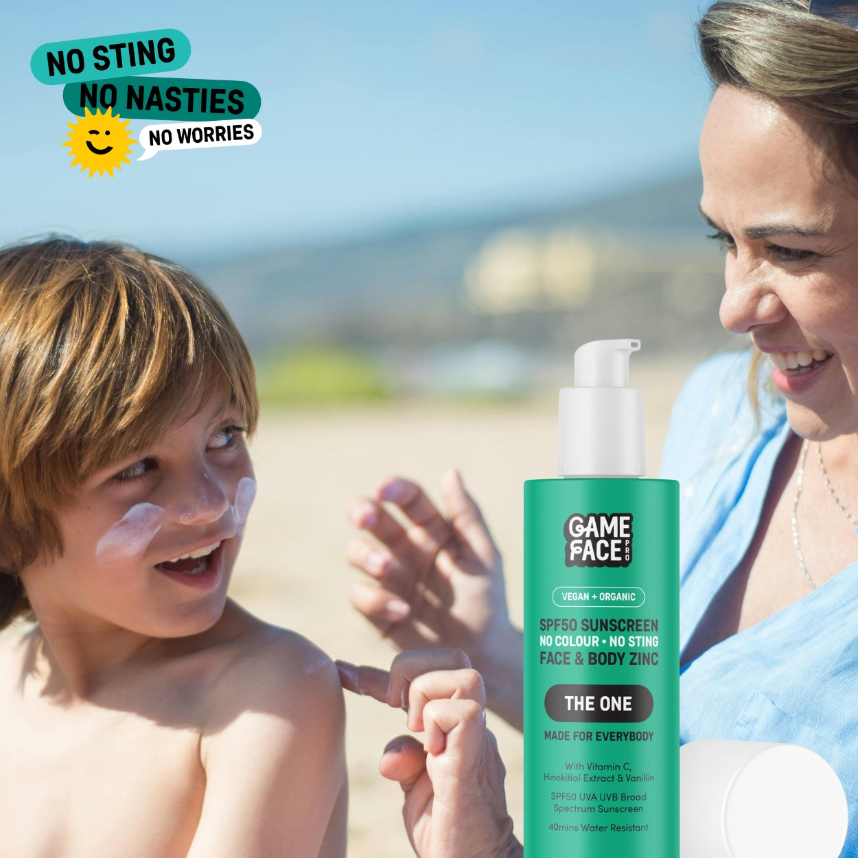 Game Face SPF50 Sunscreen Zinc | No Colour, No Sting, No Nasties – Game ...