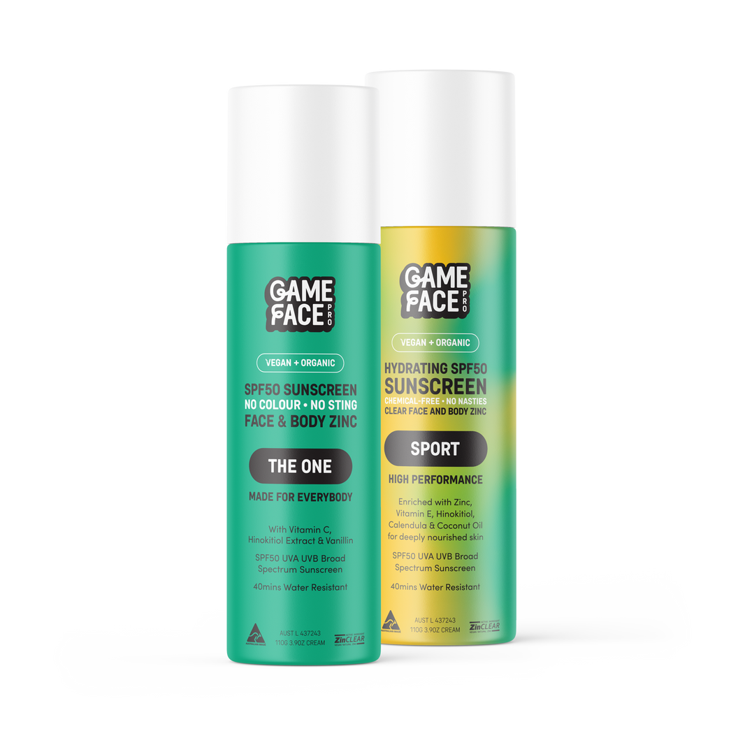 Game Face SPF50 Sunscreen Mineral, No Sting, No Nasties, No Worries ...